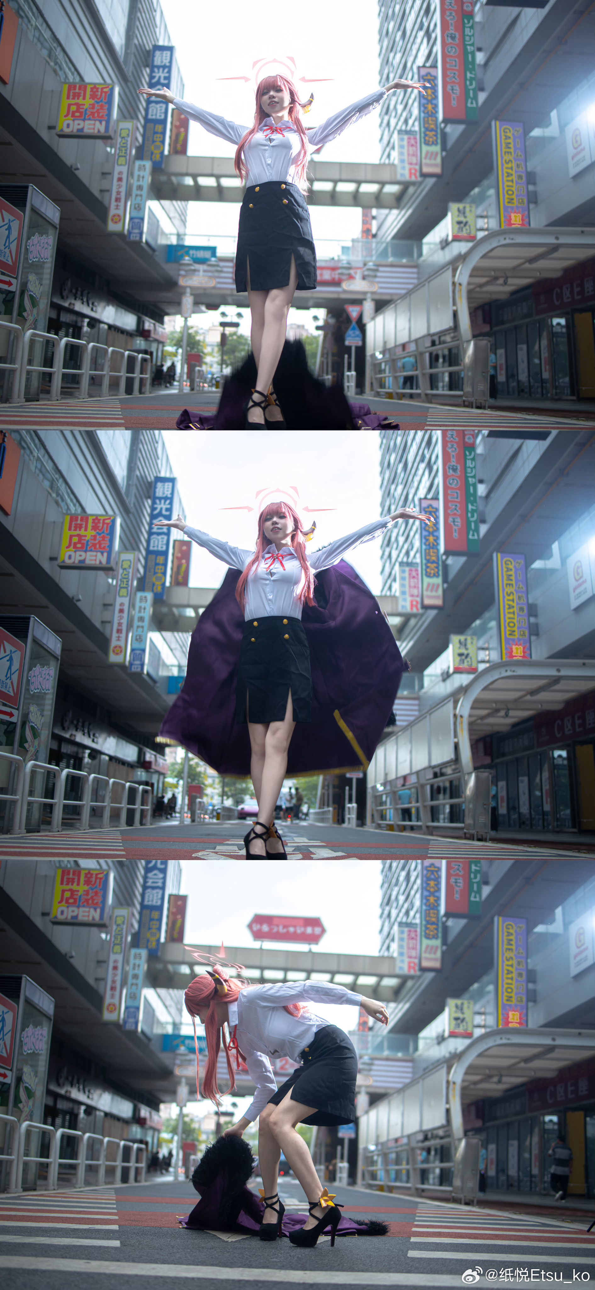 @纸悦Etsu_ko:蔚蓝档案 #次元大赏##蔚蓝档案##蔚蓝档案创作征集##蔚蓝档案半周年创作征集##二次元cos大赏##陆八魔爱露# *超多表情包高能注意⚠️*长图注意*“阿露要我记录下 ...